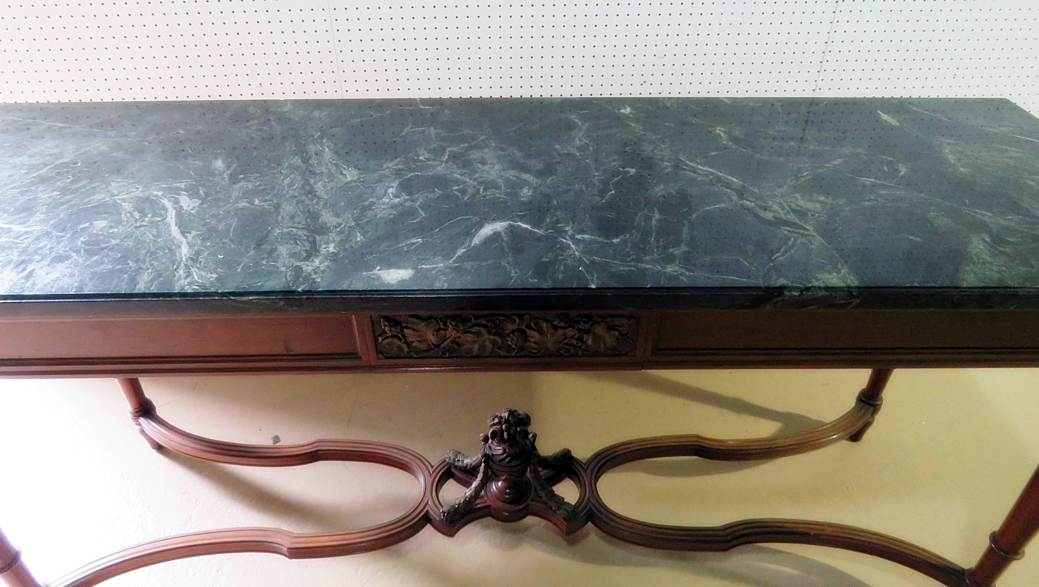 Regency Style Marble-Top Console Table at 1stDibs