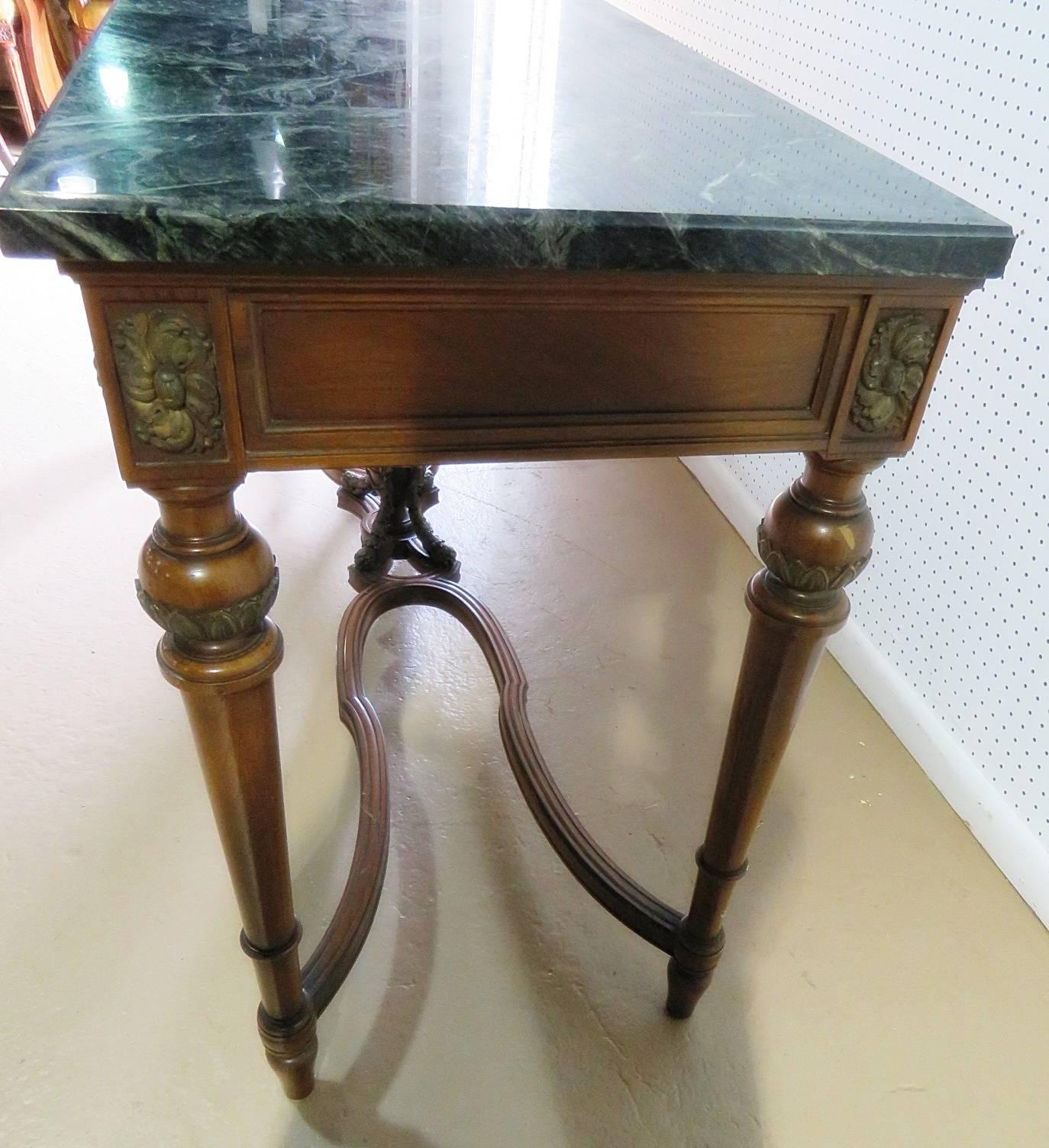 Regency Style Marble-Top Console Table at 1stDibs