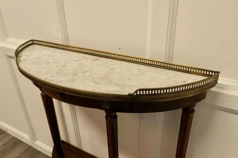 Regency Style Marble Top Console Table For Sale at 1stDibs