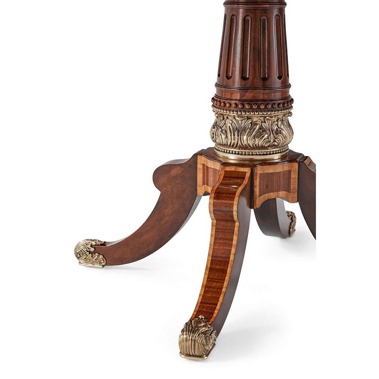 Regency Style Round Dining Table For Sale at 1stDibs