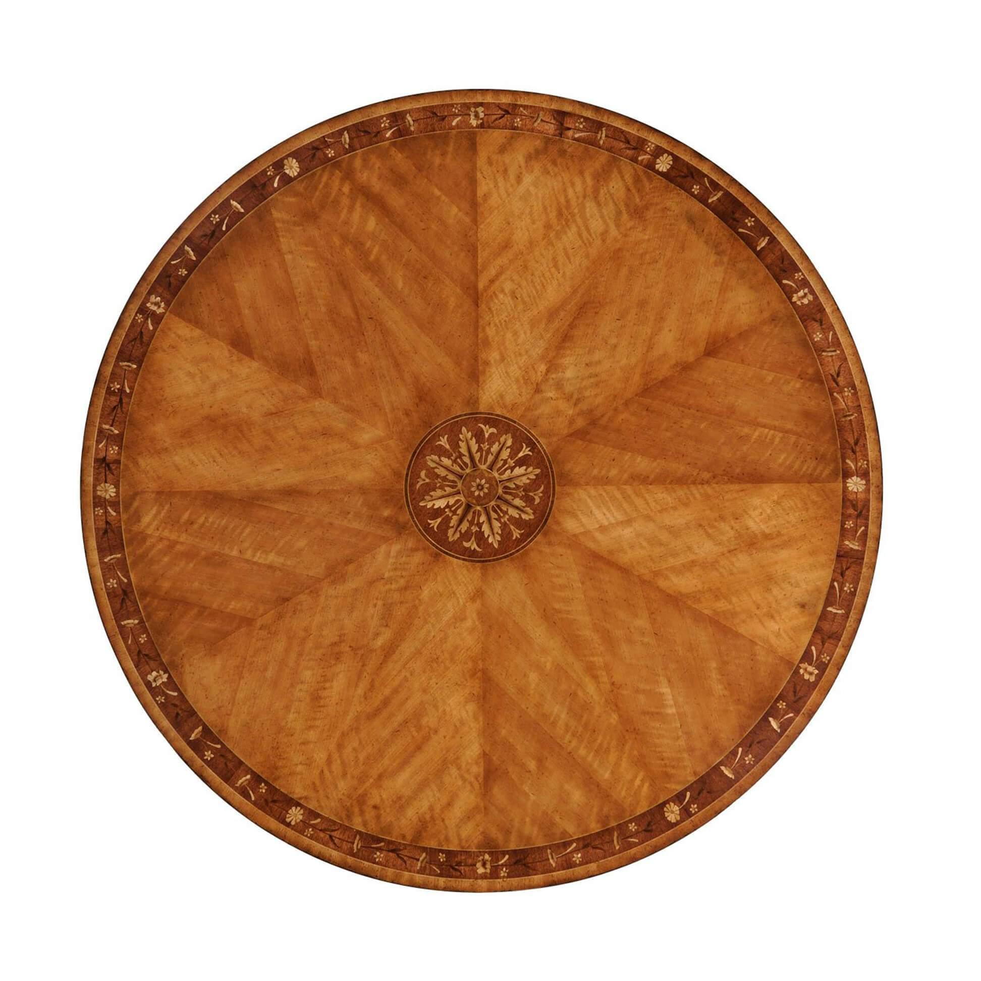 Regency Style Satinwood Round Dining Table at 1stDibs