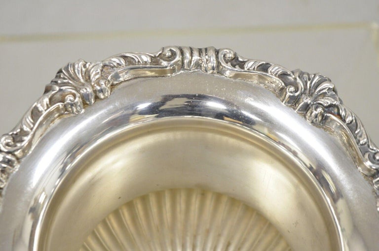 Regency Style Silver Plated Ribbed Champagne Bucket Trophy Cup Wine Ice ...