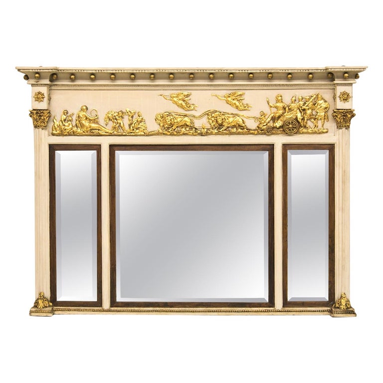 Regency Three Panel Mirror For Sale at 1stDibs