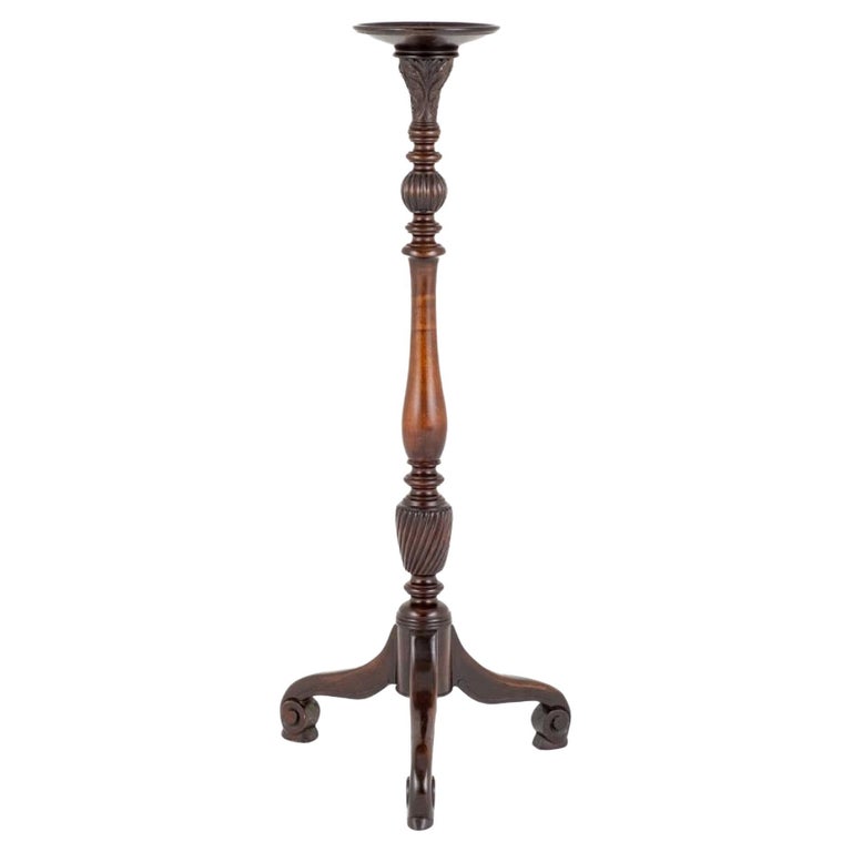 Regency Torchiere Mahogany Column Stand, 1880 For Sale at 1stDibs