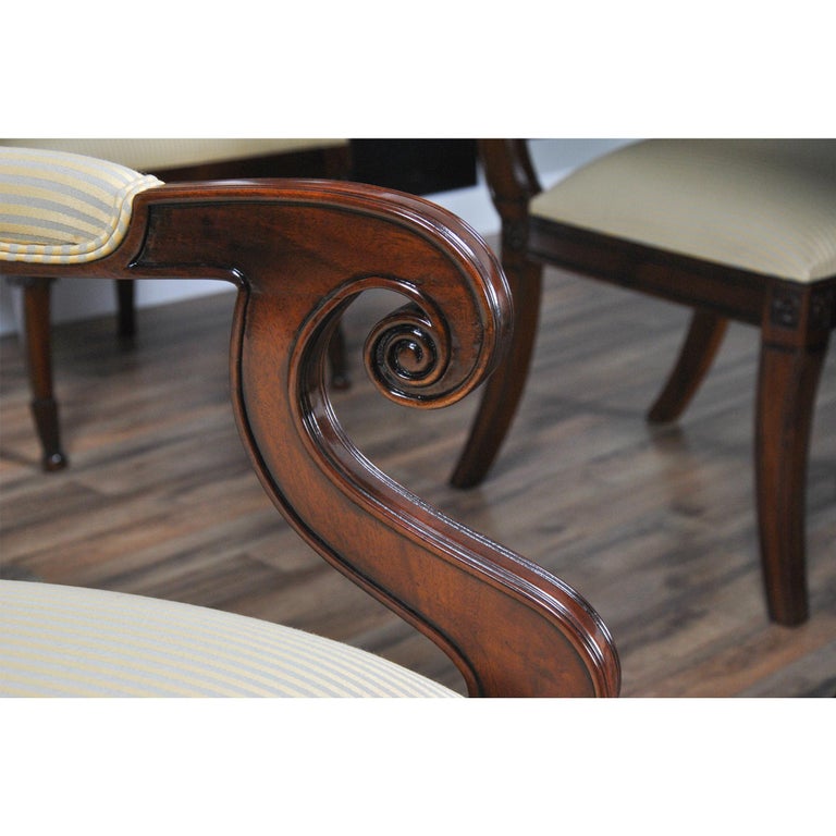 Regency Upholstered Chairs, Set of 10 For Sale at 1stDibs