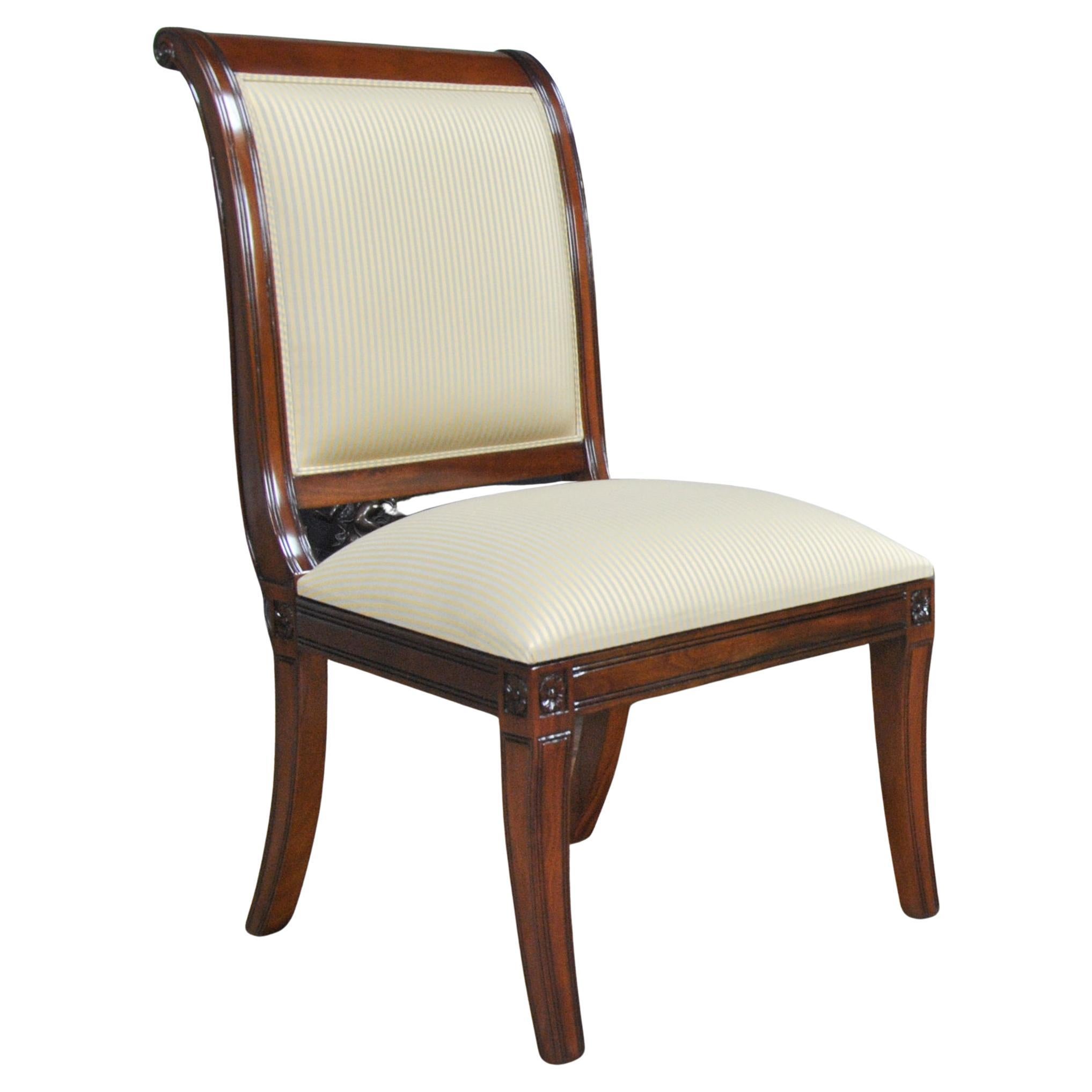 Regency Upholstered SIDE Chairs, Set of 10 at 1stDibs