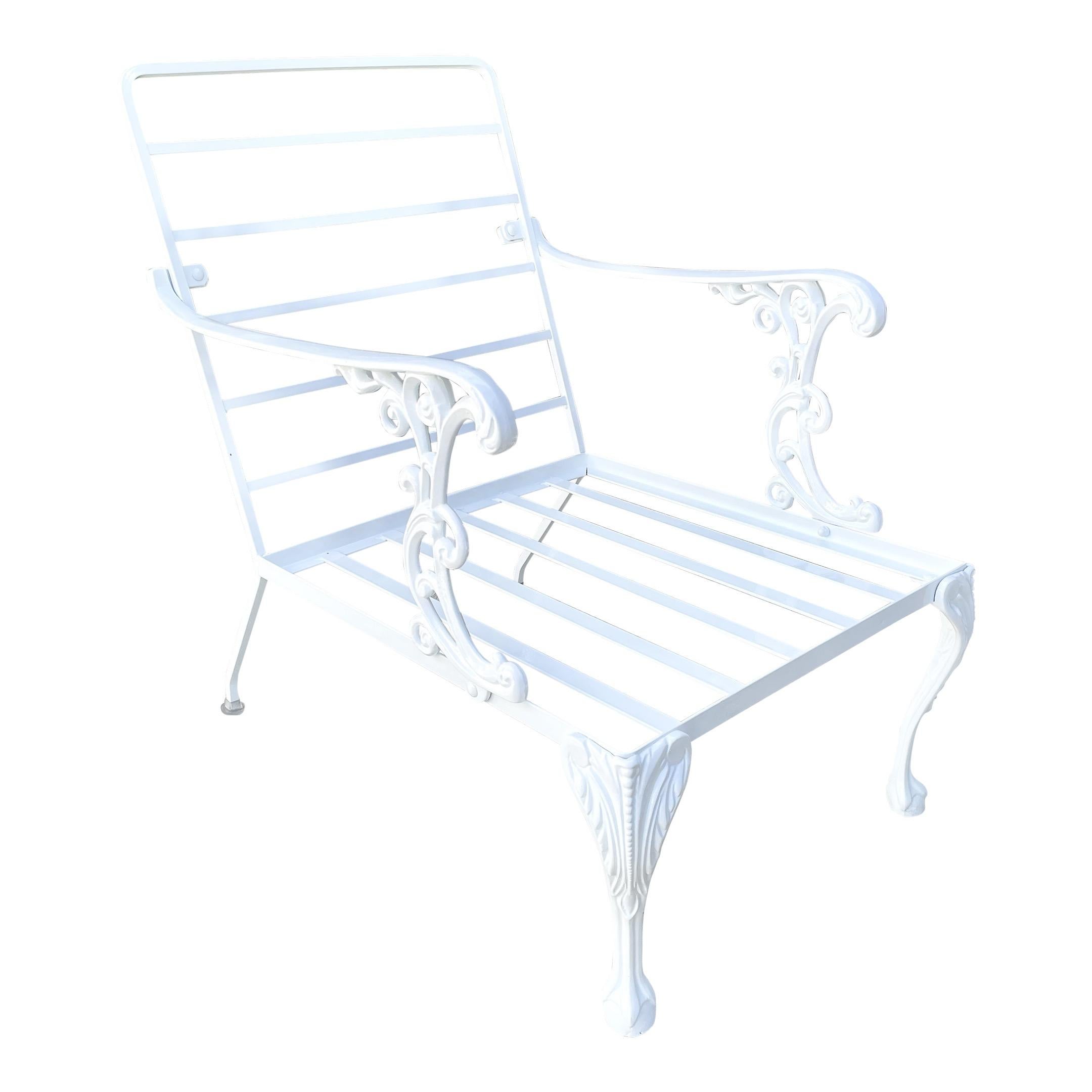 Regency White Patio Armchair Frame For Sale at 1stDibs