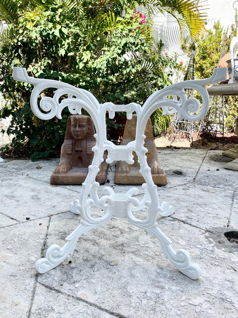Regency White Patio Table Base For Sale at 1stDibs