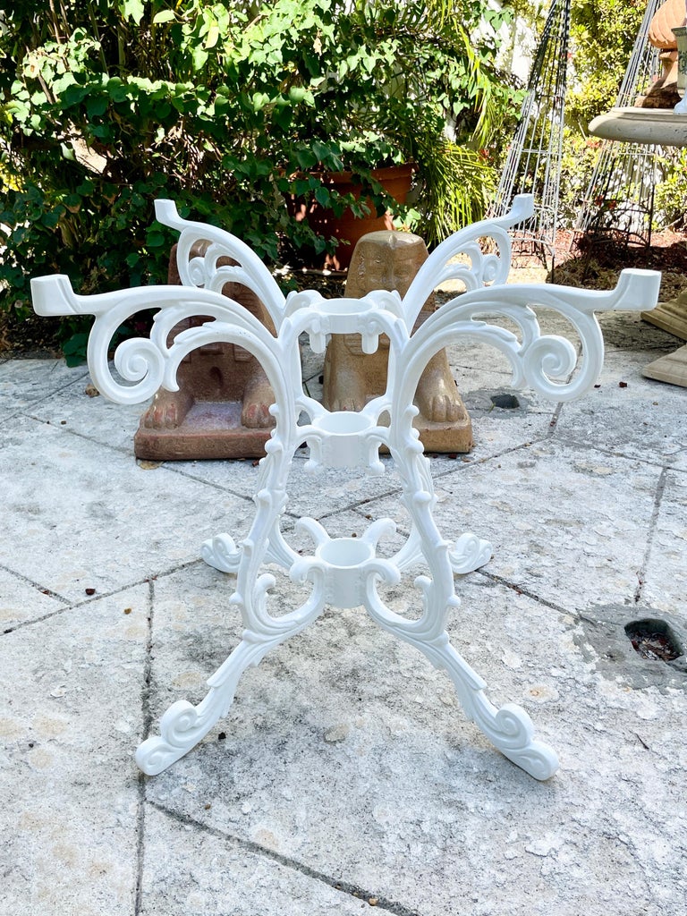 Regency White Patio Table Base For Sale at 1stDibs