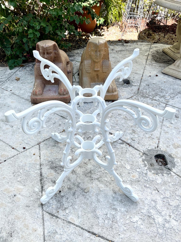 Regency White Patio Table Base For Sale at 1stDibs