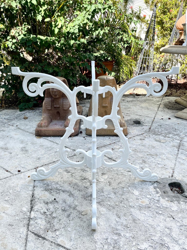 Regency White Patio Table Base For Sale at 1stDibs