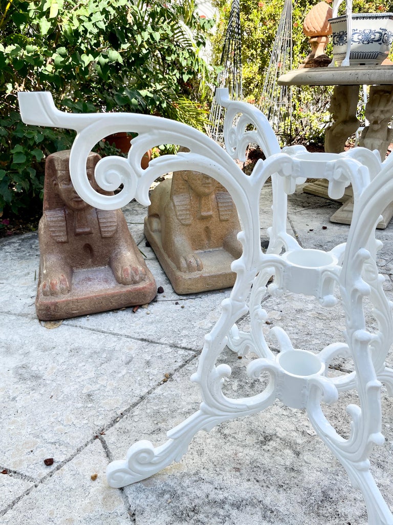 Regency White Patio Table Base For Sale at 1stDibs