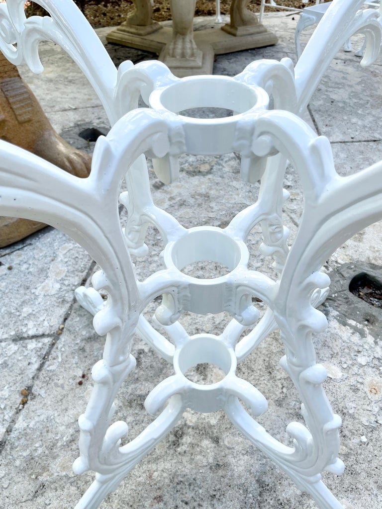 Regency White Patio Table Base For Sale at 1stDibs