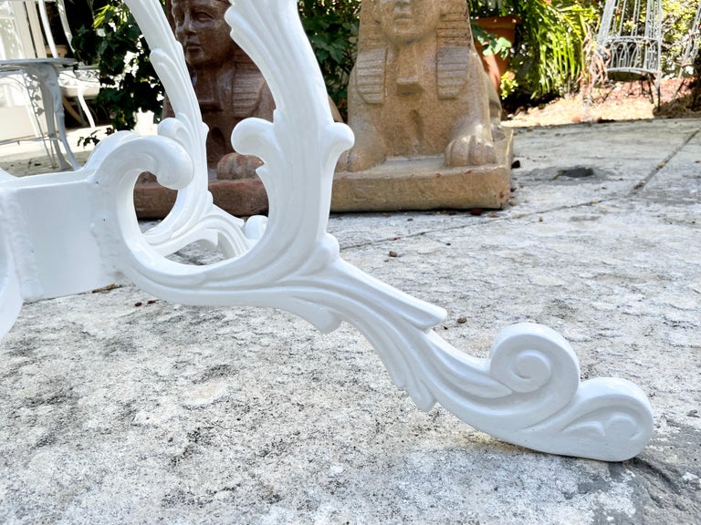 Regency White Patio Table Base For Sale at 1stDibs