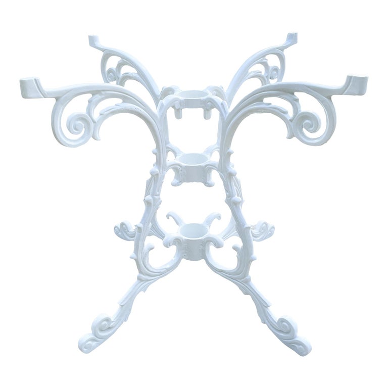 Regency White Patio Table Base For Sale at 1stDibs