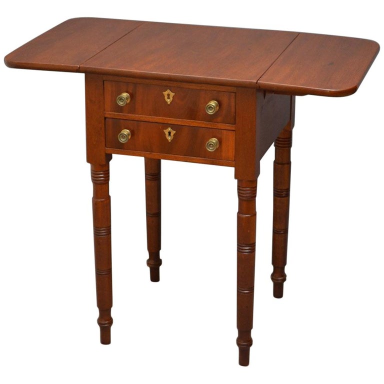 Regency Work Table in Mahogany at 1stDibs