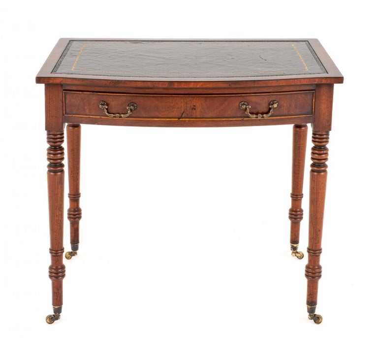 Regency Writing Table Mahogany Desk, 1890 For Sale at 1stDibs