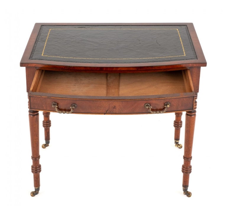 Regency Writing Table Mahogany Desk, 1890 For Sale at 1stDibs