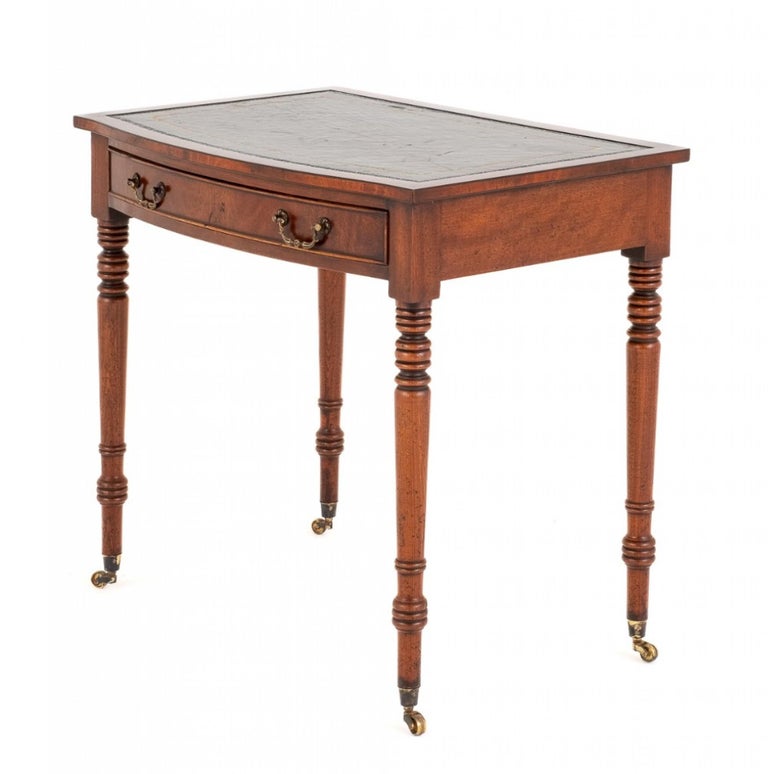 Regency Writing Table Mahogany Desk, 1890 For Sale at 1stDibs