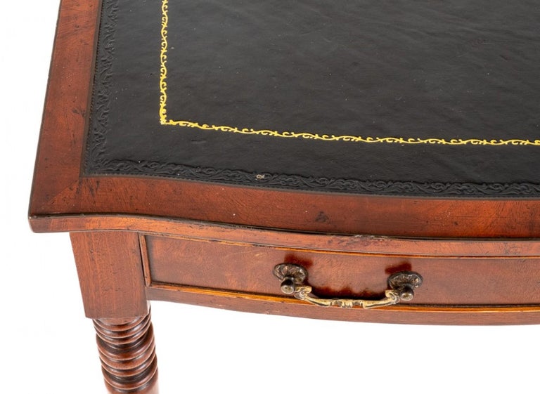 Regency Writing Table Mahogany Desk, 1890 For Sale at 1stDibs