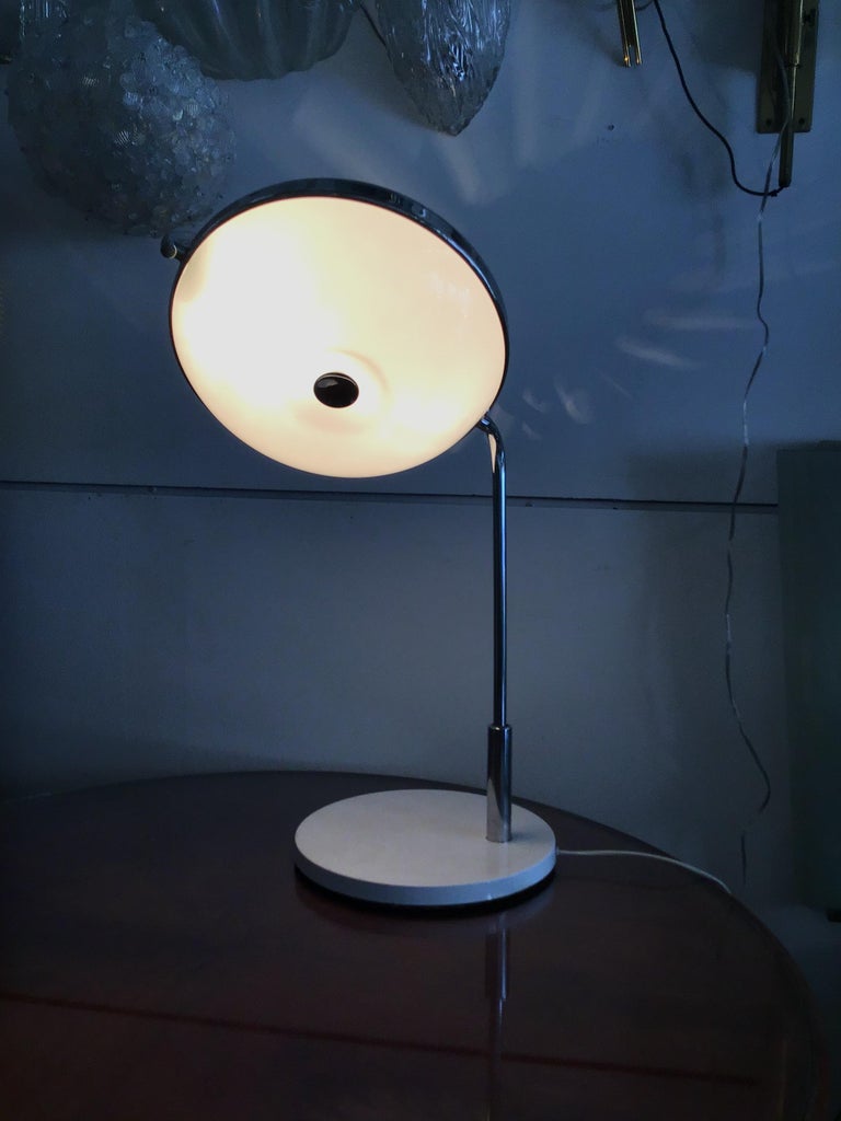 Reggiani Exclusive Table Lamp Metal Crome Iron Plexiglass, 1967, Italy ...
