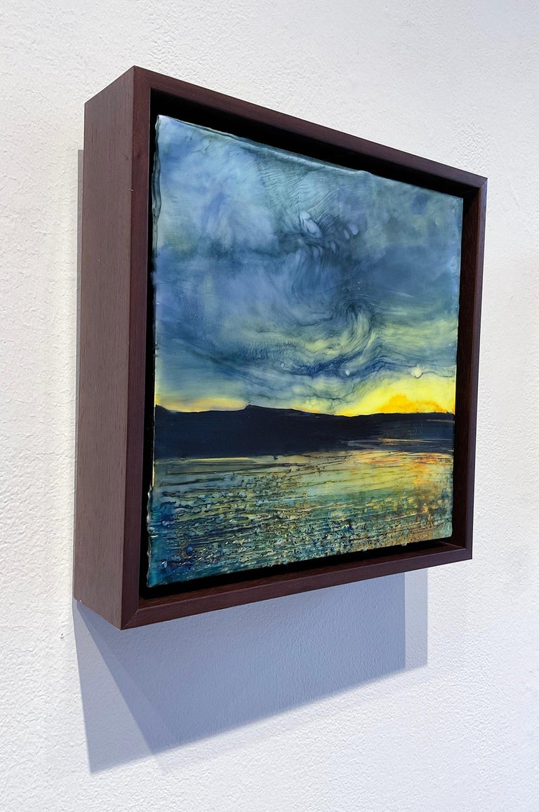 Regina Quinn - Light Slips Away (Encaustic Landscape Painting of Sunset ...