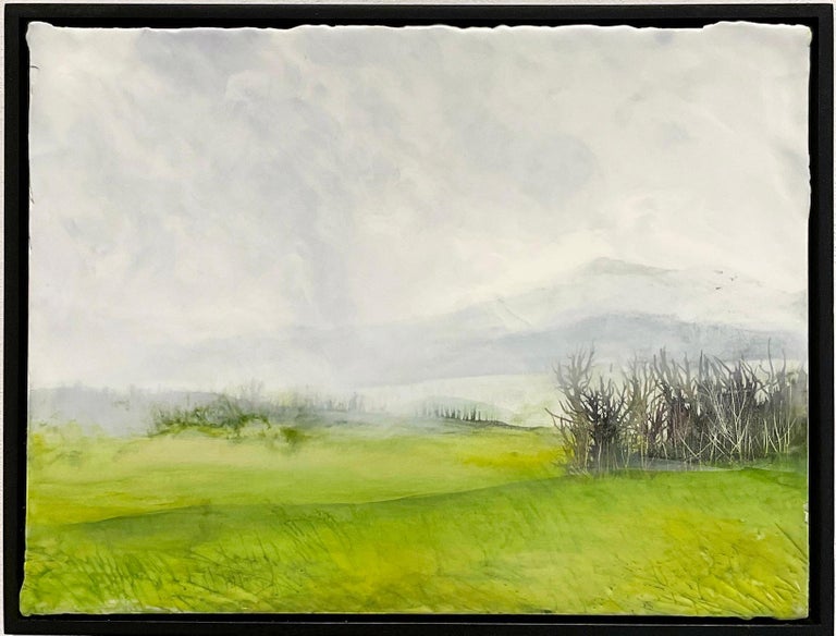 Regina Quinn - Spring Snow (Impressionist Style Encaustic Painting of ...