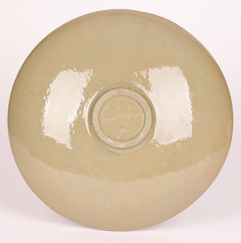 Reginald A. Lewis Large Paradise Fish Studio Pottery Bowl For Sale at ...