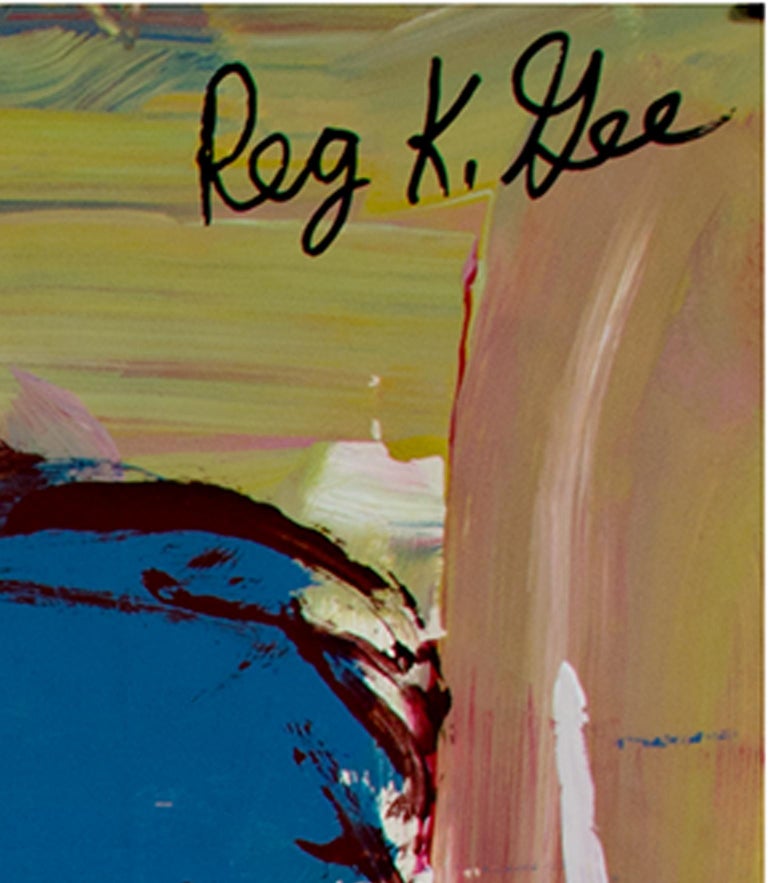Reginald K. Gee - "Searching Top Shelf," Acrylic on Parchment Paper ...