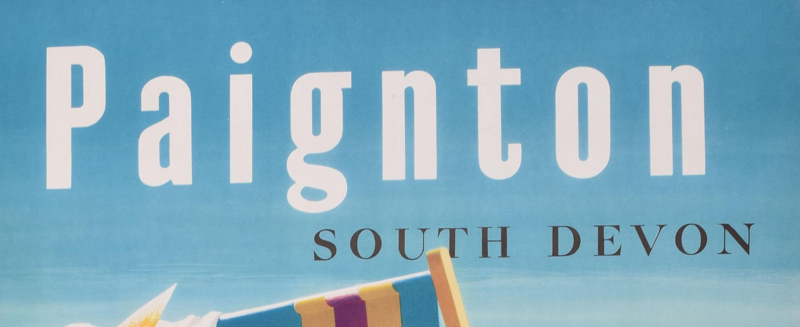 Reginald Lander - Paignton, South Devon original vintage tourism poster ...
