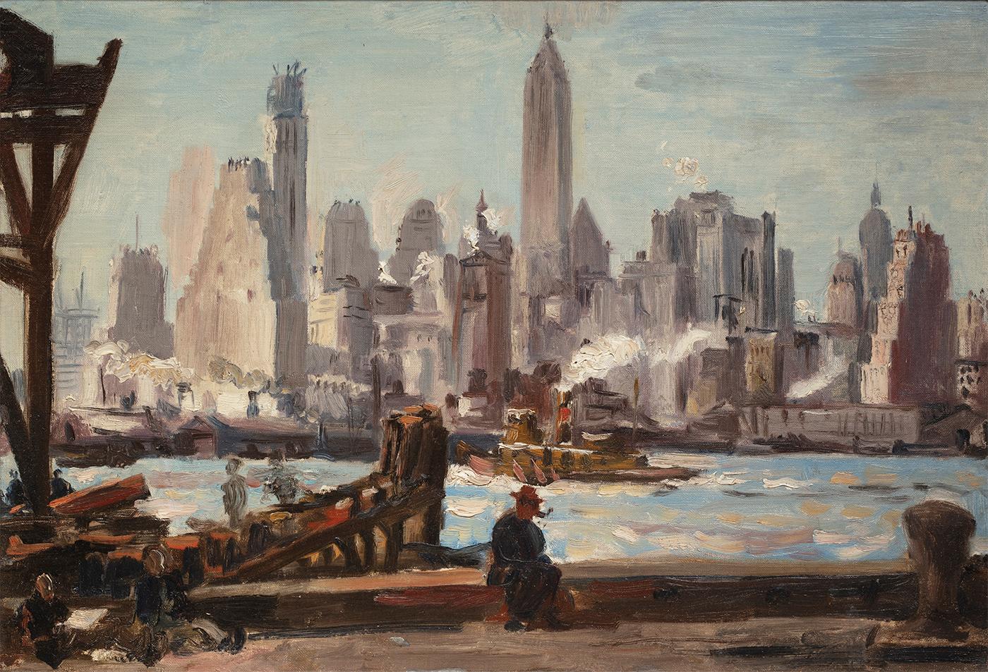 Reginald Marsh - Tugboat in New York Harbour at 1stDibs