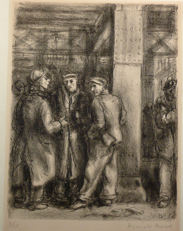 Reginald Marsh - THE BOWERY - UPRIGHT For Sale at 1stDibs | reginald ...