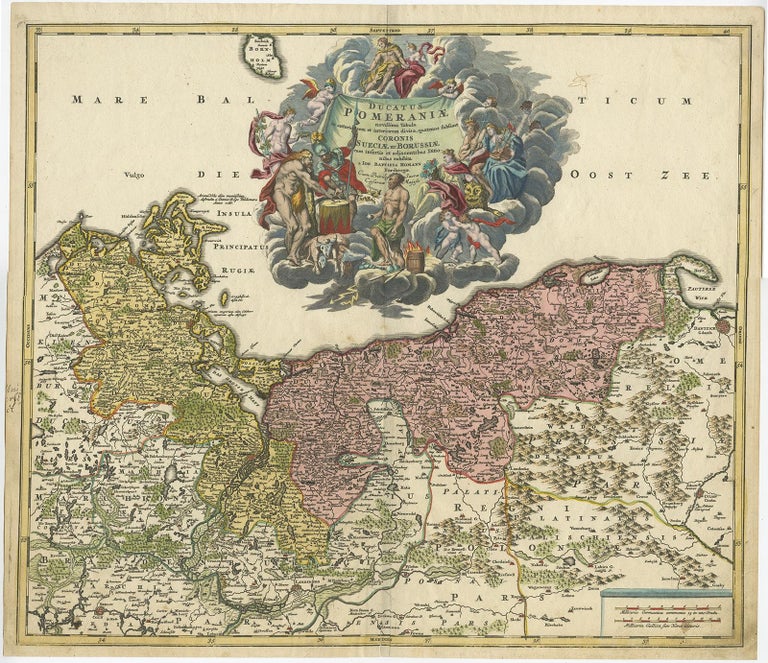 Regional Antique Map of the Baltic, Extending from Stralsund to Dantzig ...