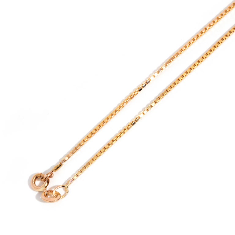 Reinvented 9 Carat Yellow Gold Patterned Oval Pendant with Gold Snake ...