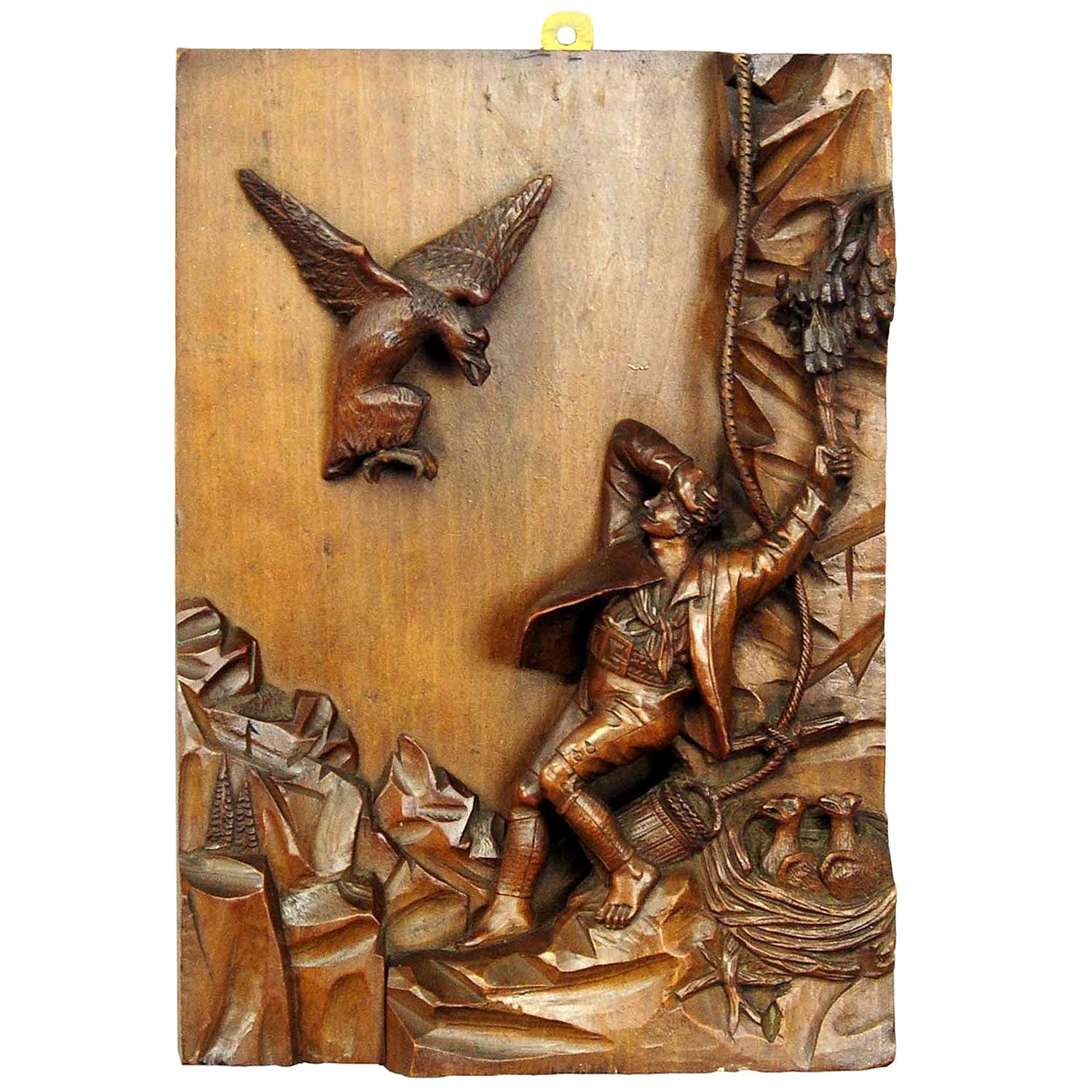 Medieval Aquatic Wildman or Merman Pagan Wood Carving at 1stDibs