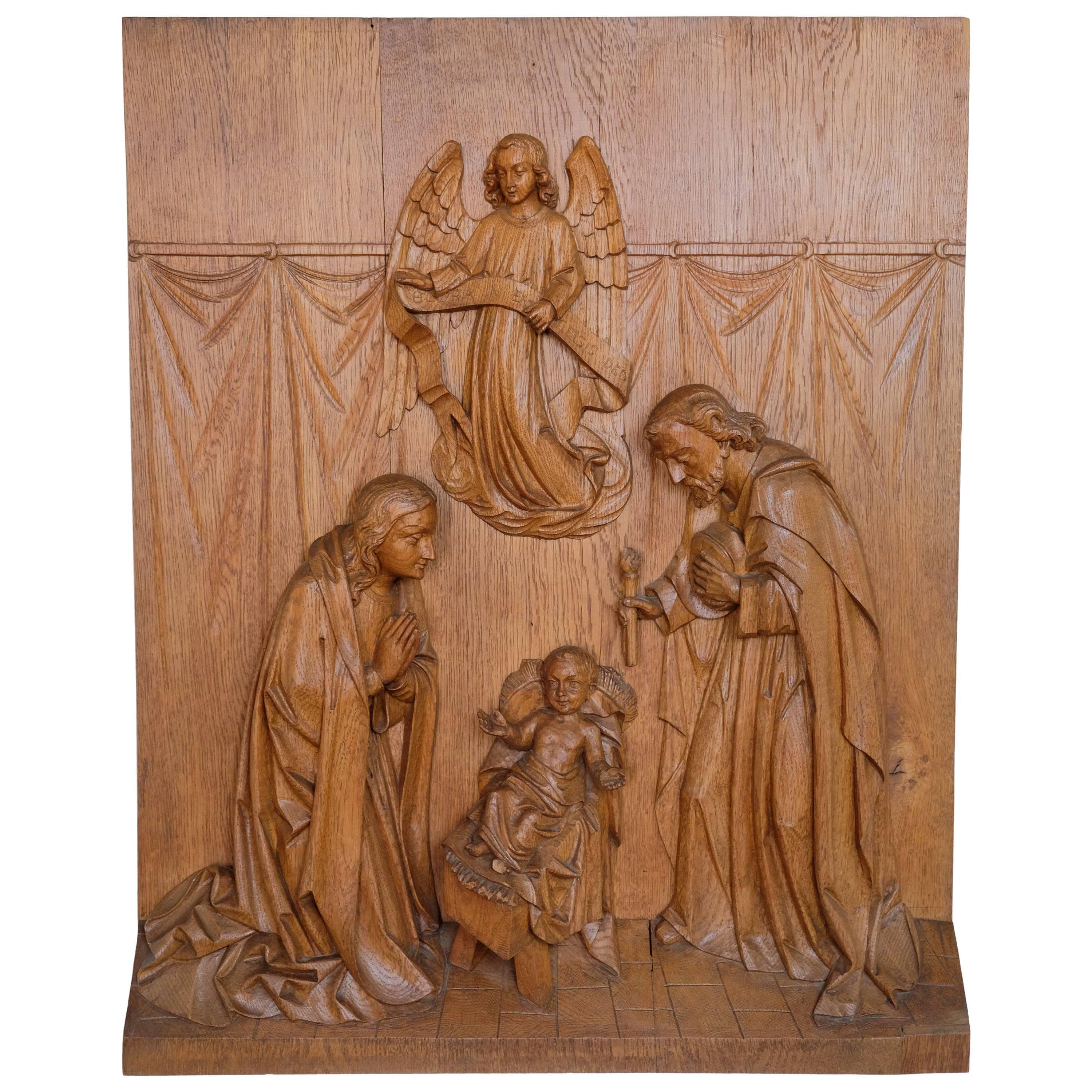 Religious Carving of the Nativity For Sale at 1stDibs