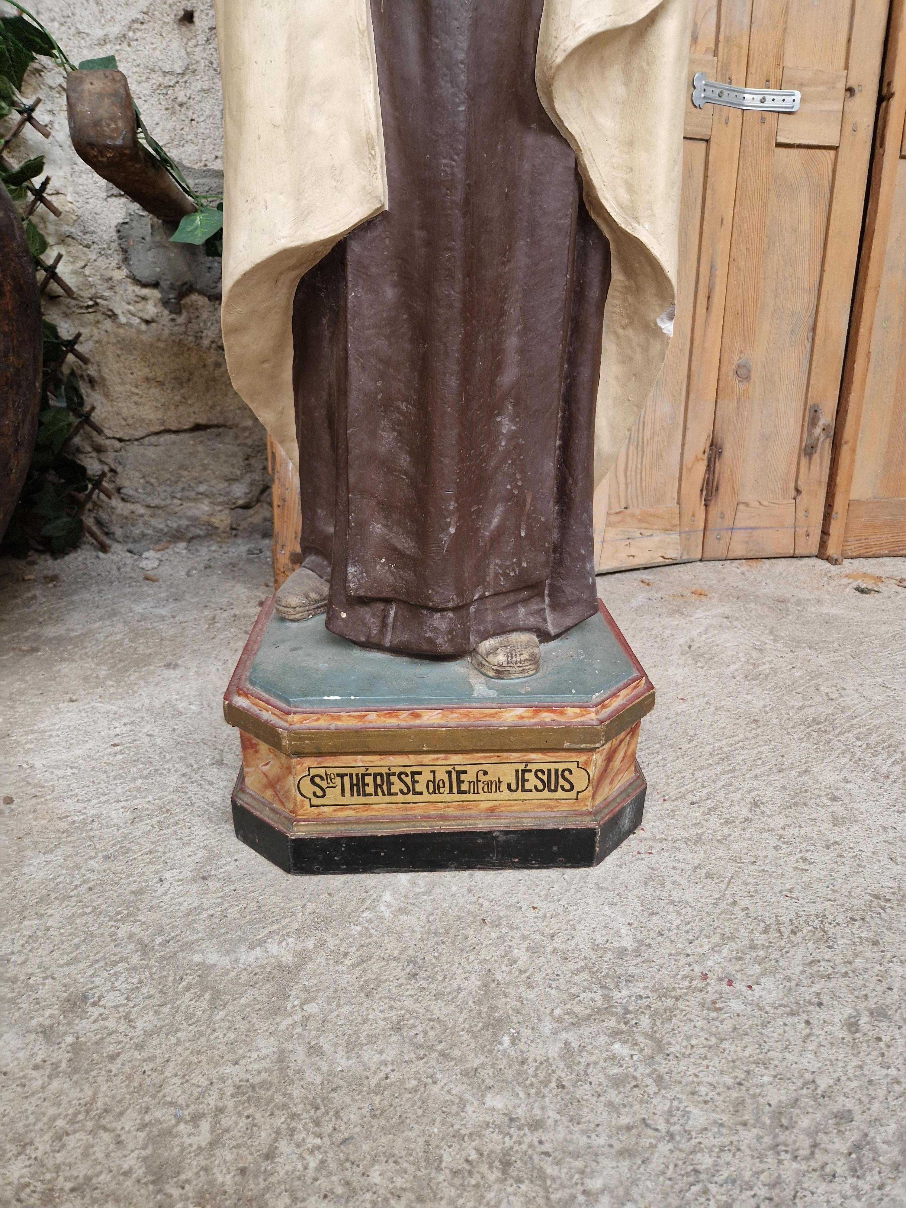 Religious Statue French Church Sculpture Saint Teresa For Sale at 1stDibs