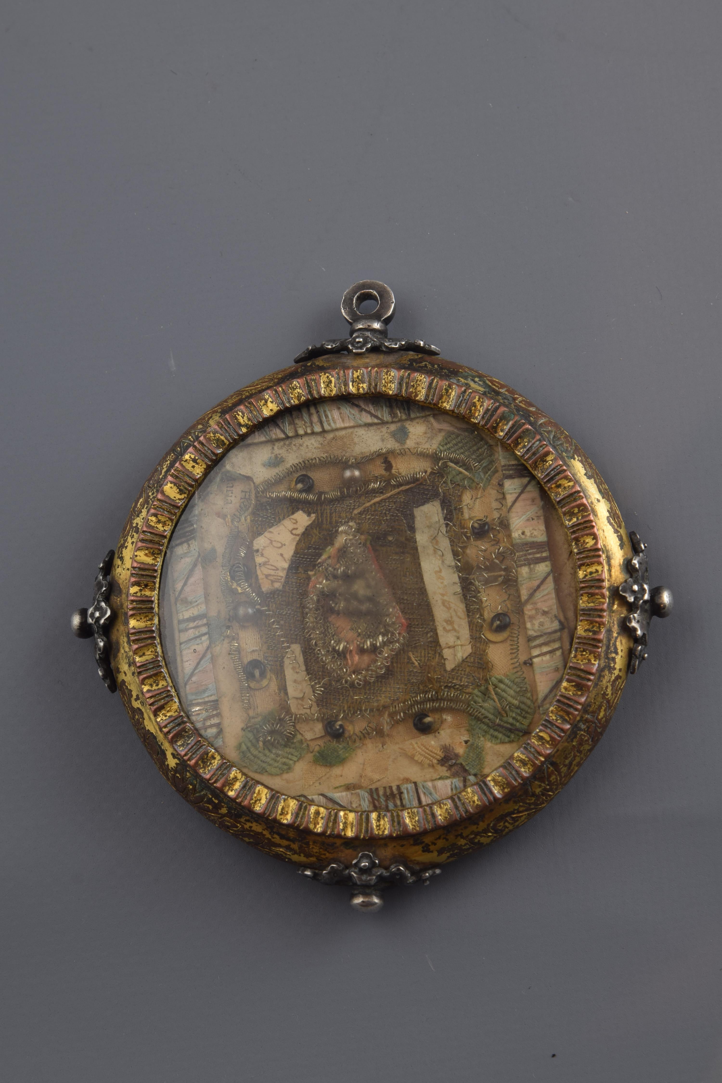Reliquary Gilded Copper, Silver, Enamel, Etc. 16th Century at 1stDibs