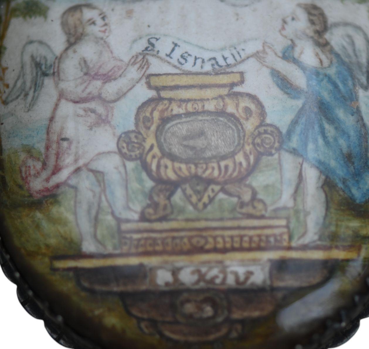 Reliquary Medallion with rock crystal, Miniature On Vellum Relic 17th ...