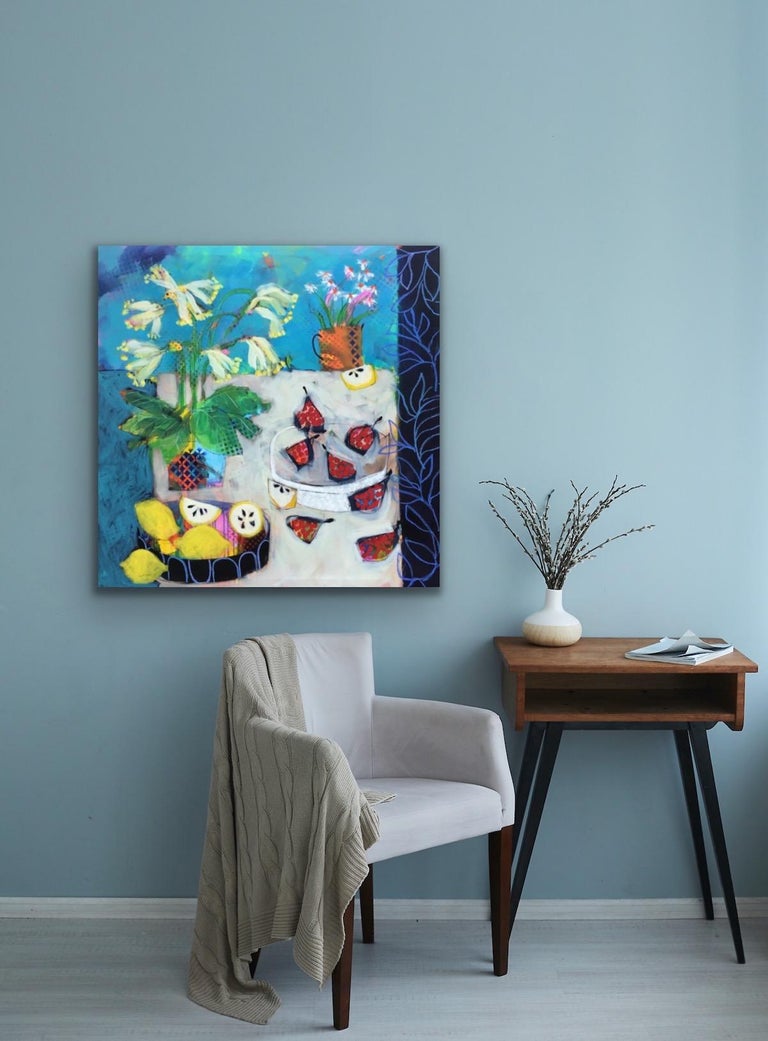 Relton Marine - Primulas and Figs by Relton Marine, Original Painting ...