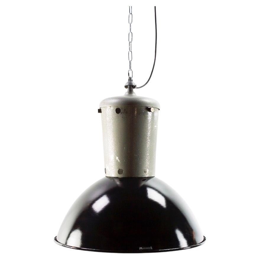 Industrial Black Enamel Factory Lamp from Elektrosvit, 1960s For Sale ...
