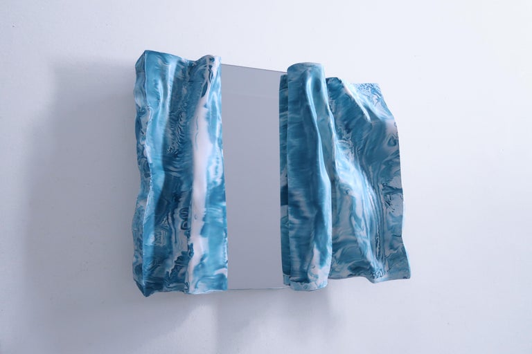 REM Atelier - FLOW Mirror Blue For Sale at 1stDibs
