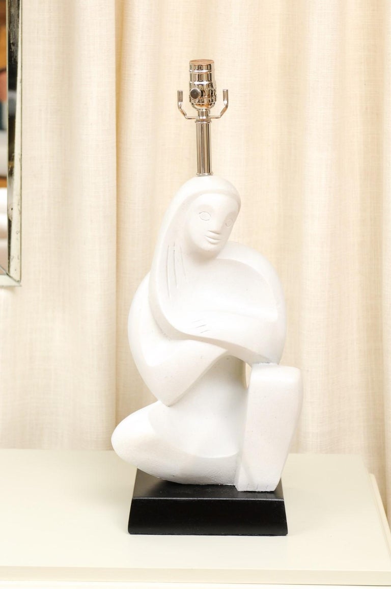 Remarkable Restored Pair of Plaster Cubist Figures by RIMA, New York ...
