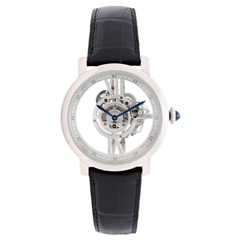 Remarkable Rotonde Astrotourbillon Skeleton Watch by Cartier For Sale ...