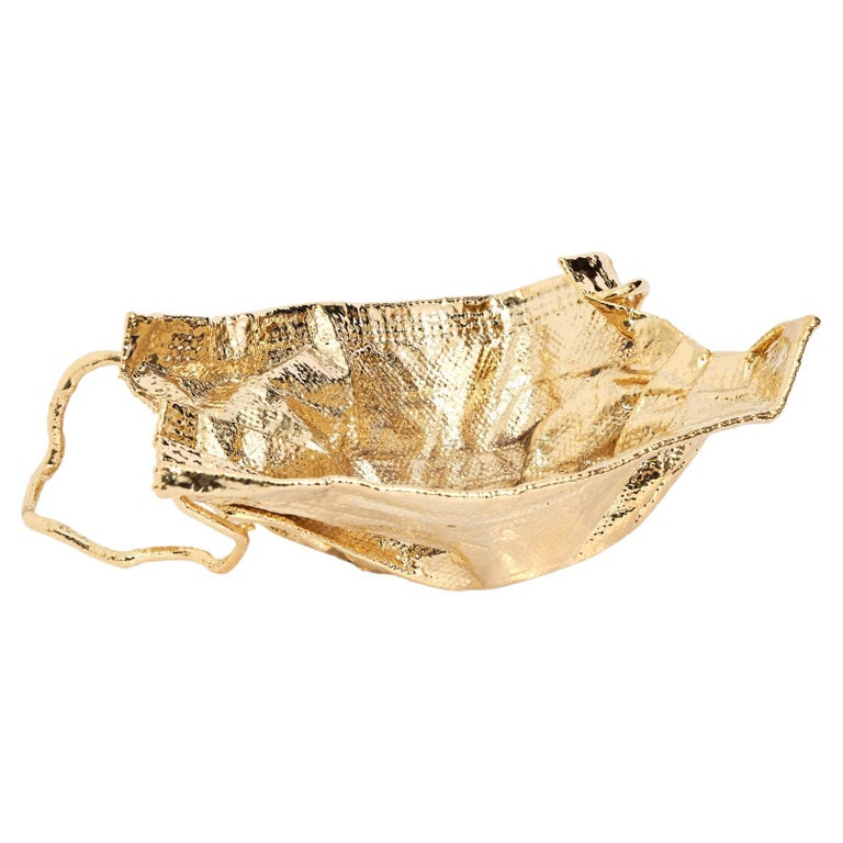 Remask Project Number 7of9 Gold Art Object Form Surgical Mask by Enrico ...
