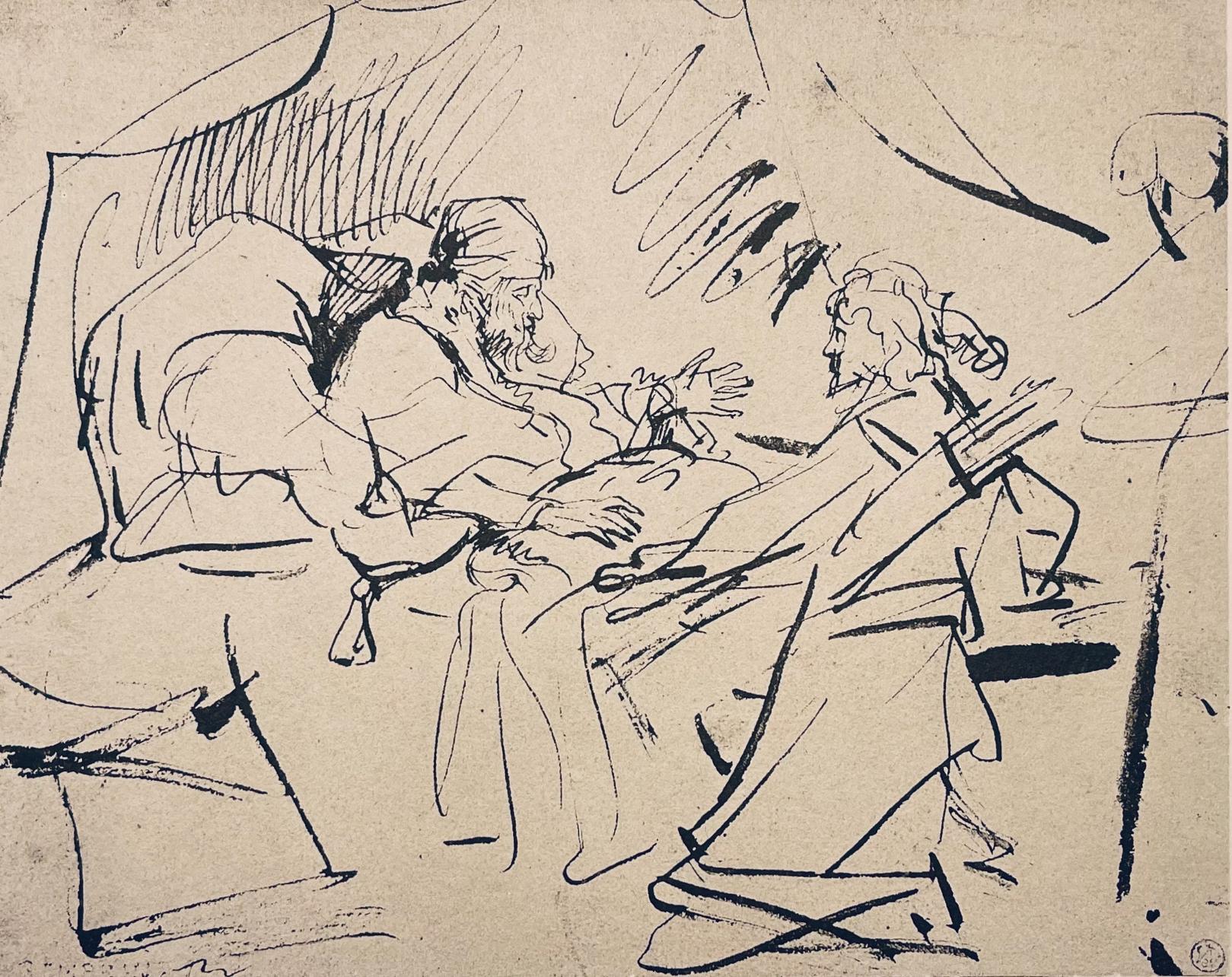 Rembrandt, Isaac Refusing His Blessing to Esau, Drawings for the Bible ...