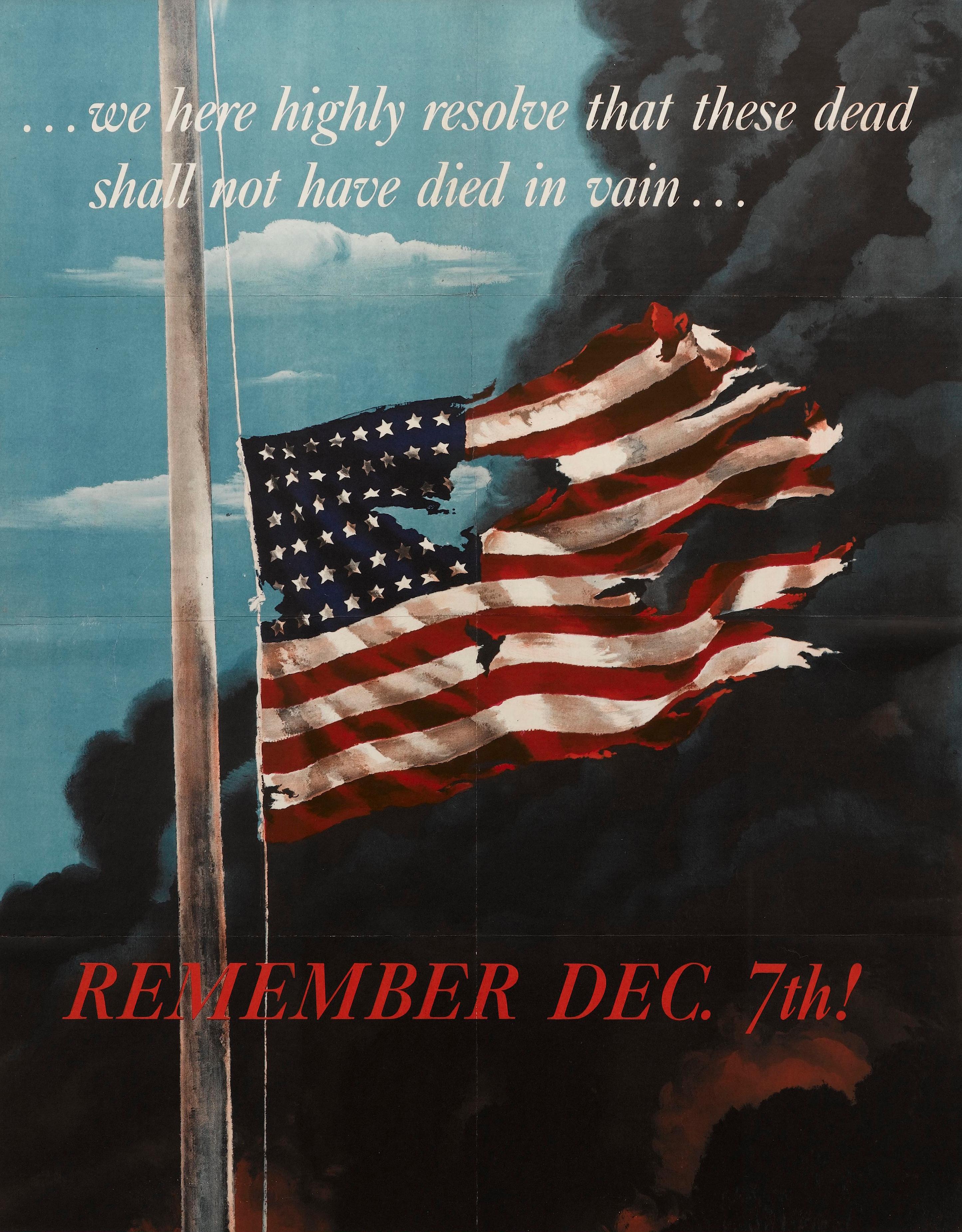 "Remember December 7th!" Vintage WWII Poster by Allen Saalburg, 1942 at ...