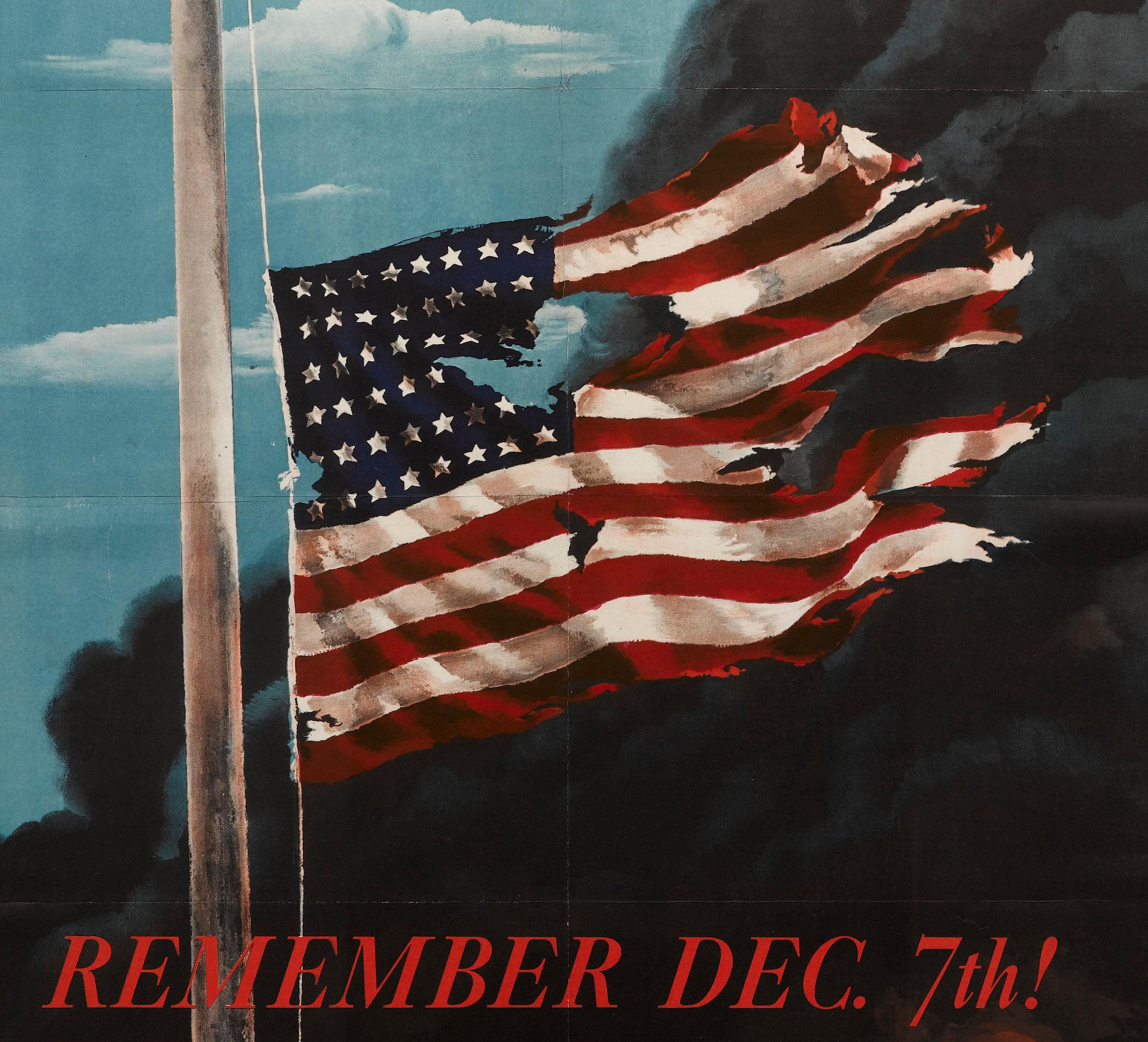 "Remember December 7th!" Vintage WWII Poster by Allen Saalburg, 1942 at ...