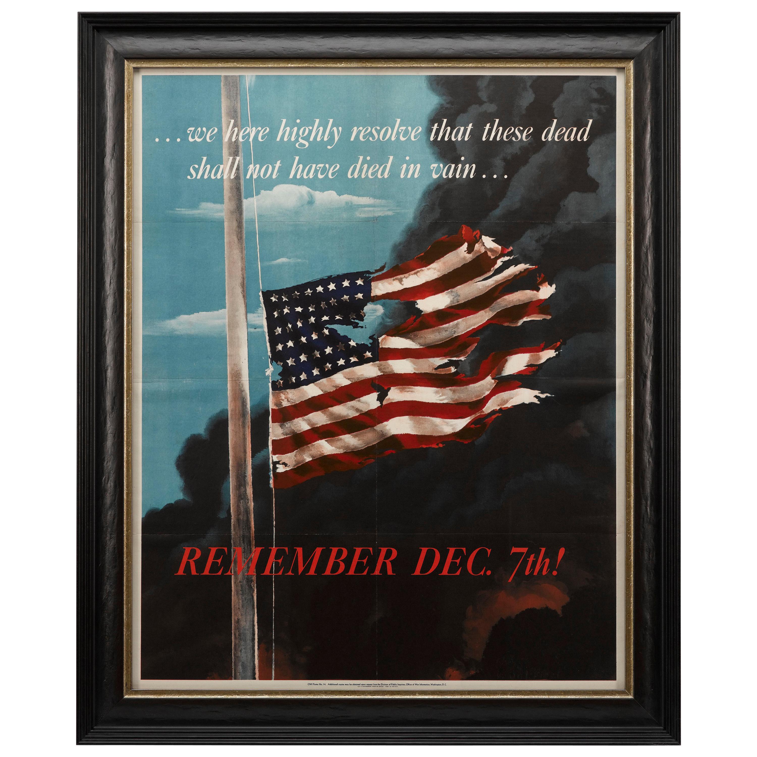 "Remember December 7th!" Vintage WWII Poster by Allen Saalburg, 1942 at ...