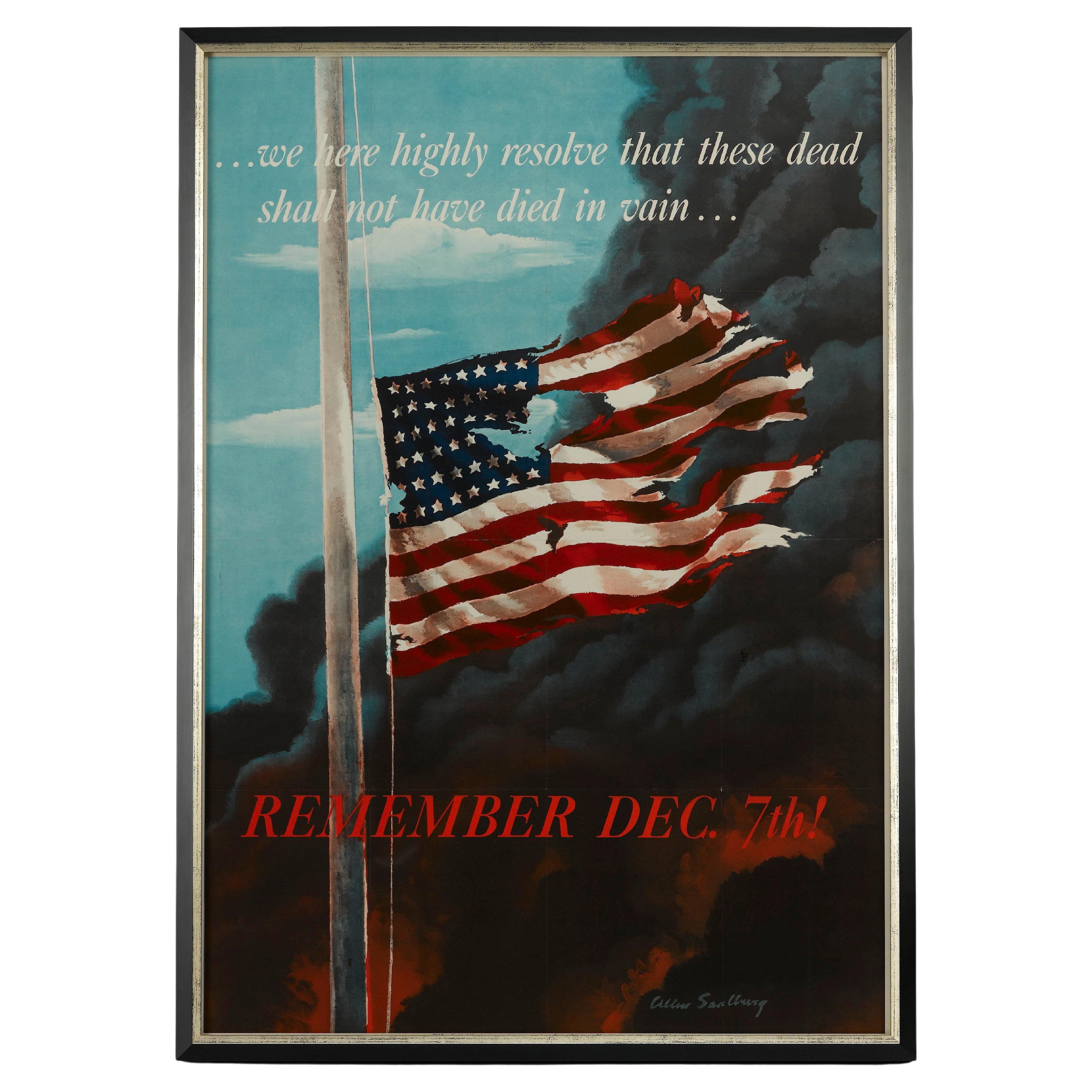 "Remember December 7th!" Vintage Wwii Poster by Allen Saalburg, 1942 at ...
